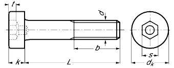 Vis CHC - Vis à 6 pans creux – Tête cylindrique basse et trou de guidage DIN 6912 CEE